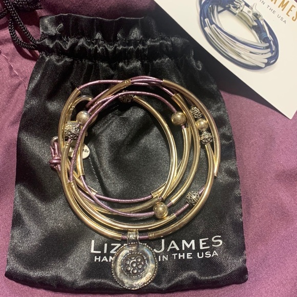 Jewelry | New Lizzy James Wrap Style Bracelet Purple Base Color With ...